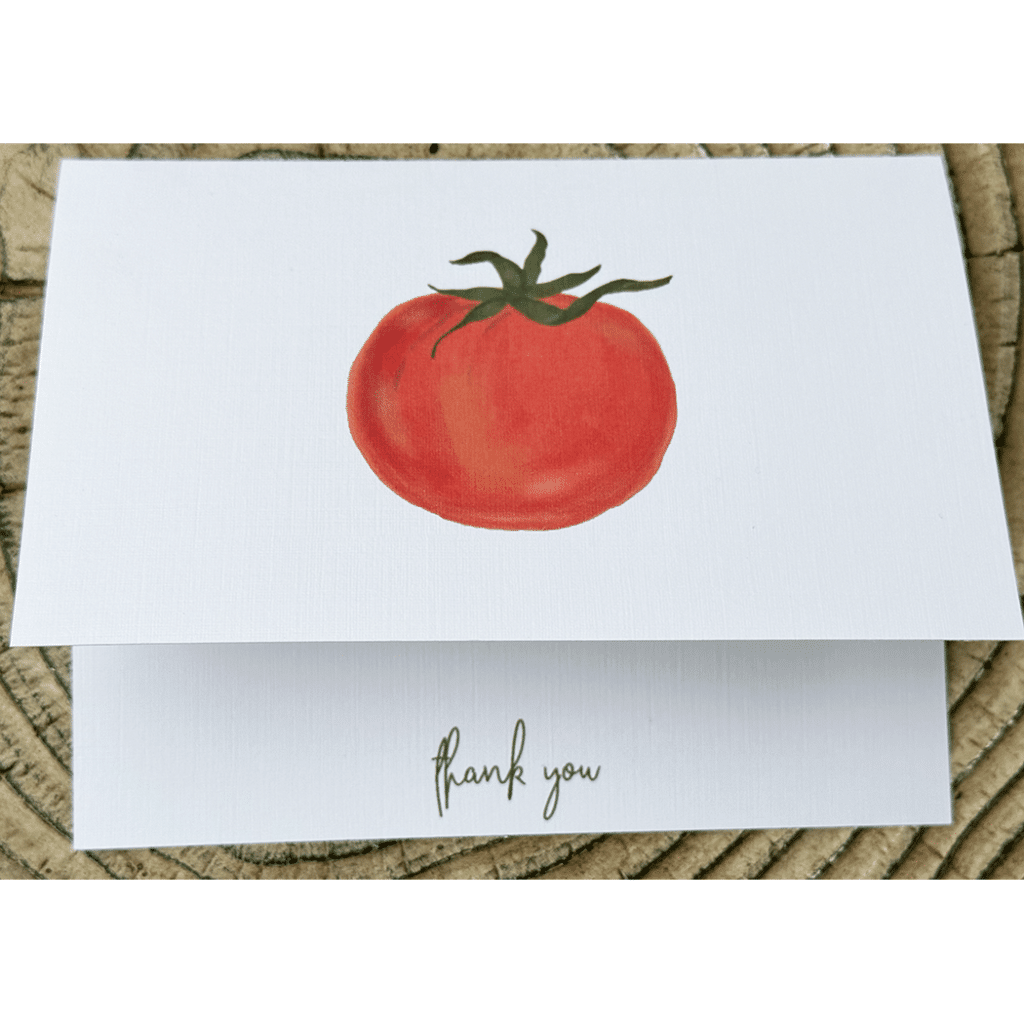 Tomato Thank You Note Cards - BeBeBlu Designs