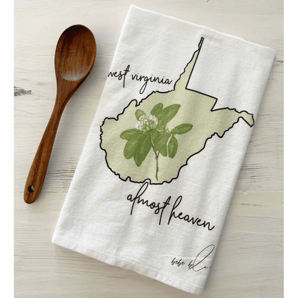 West Virginia Almost Heaven Flour Sack Towel - BeBeBlu Designs
